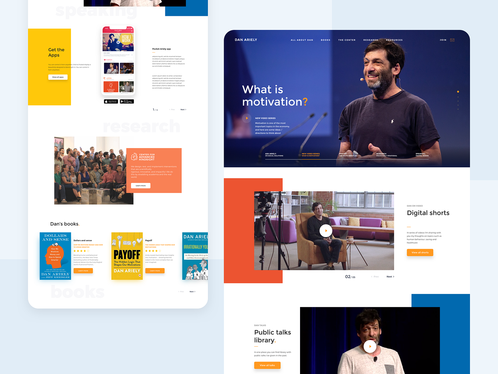 Personal website redesign by Martina Diyanova for dev_labs on Dribbble