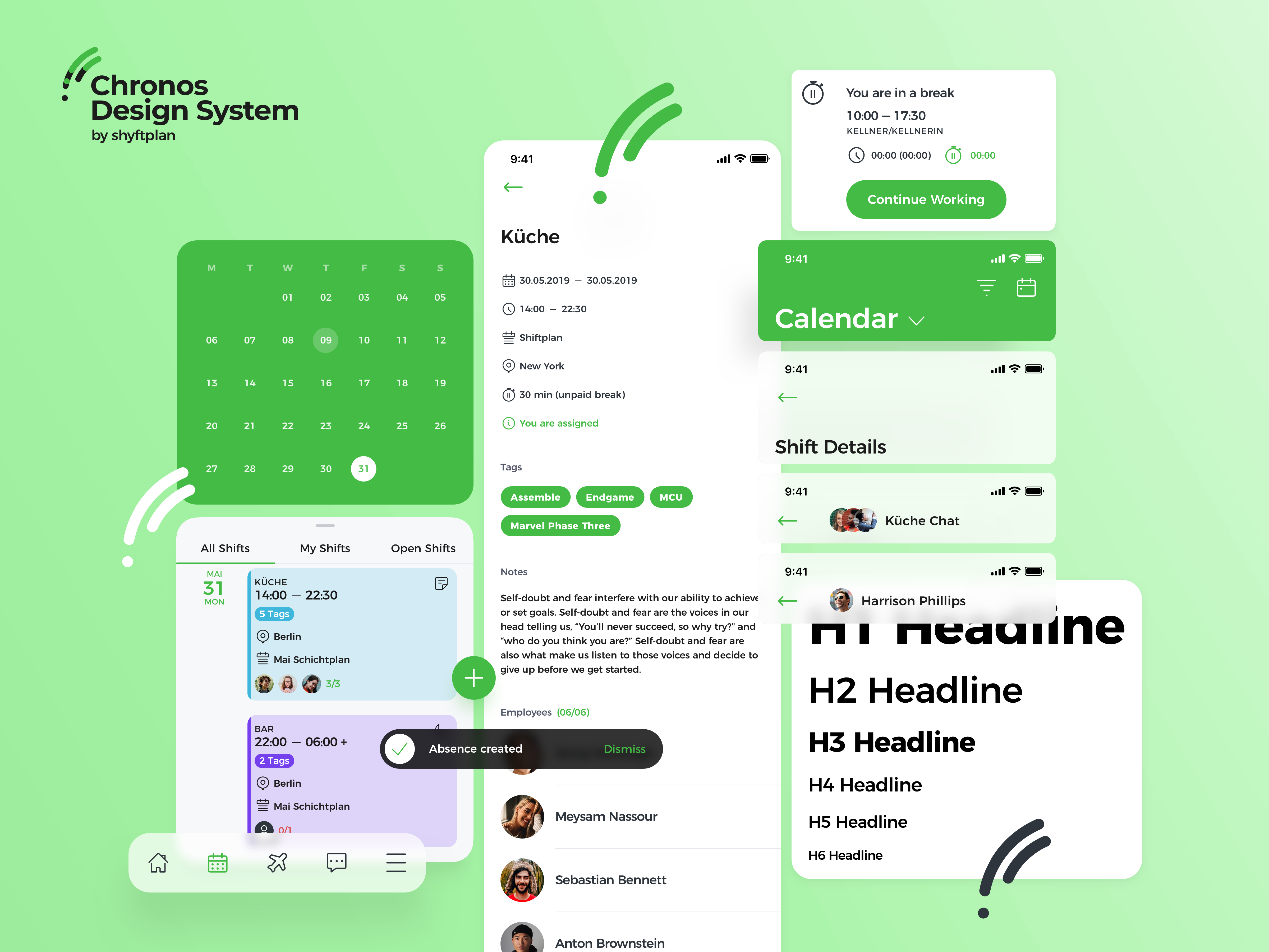 Chronos Design System by shyftplan by Guilherme Lencin for shyftplan on ...