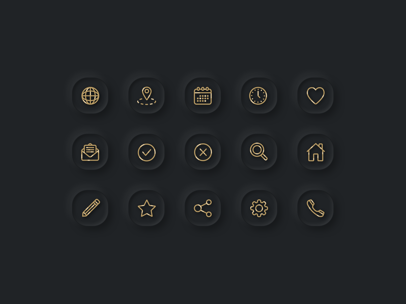 Essential Neumorphic Icons by Karin on Dribbble