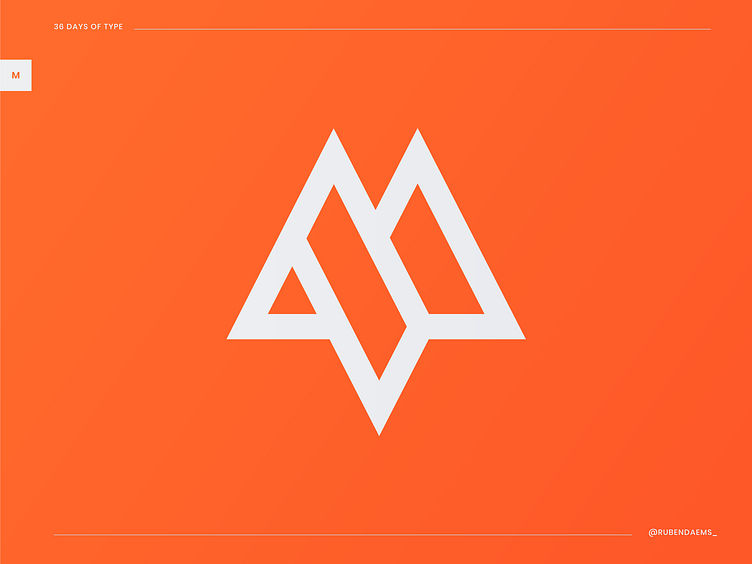36 days of type: Letter M by Ruben Daems - on Dribbble