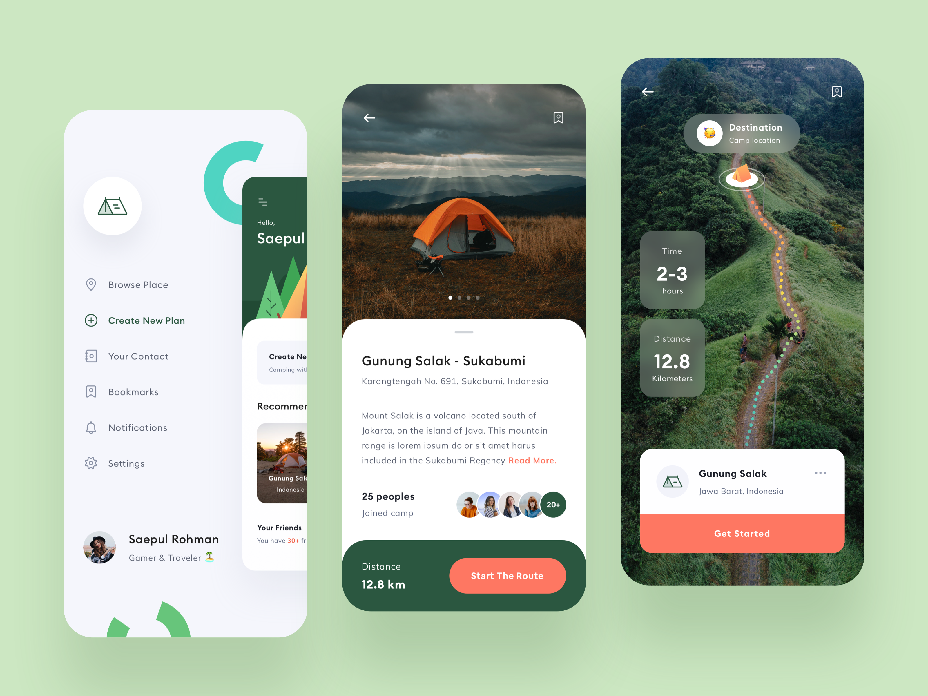 Camping App Design - UI Design by Budiarti R. on Dribbble