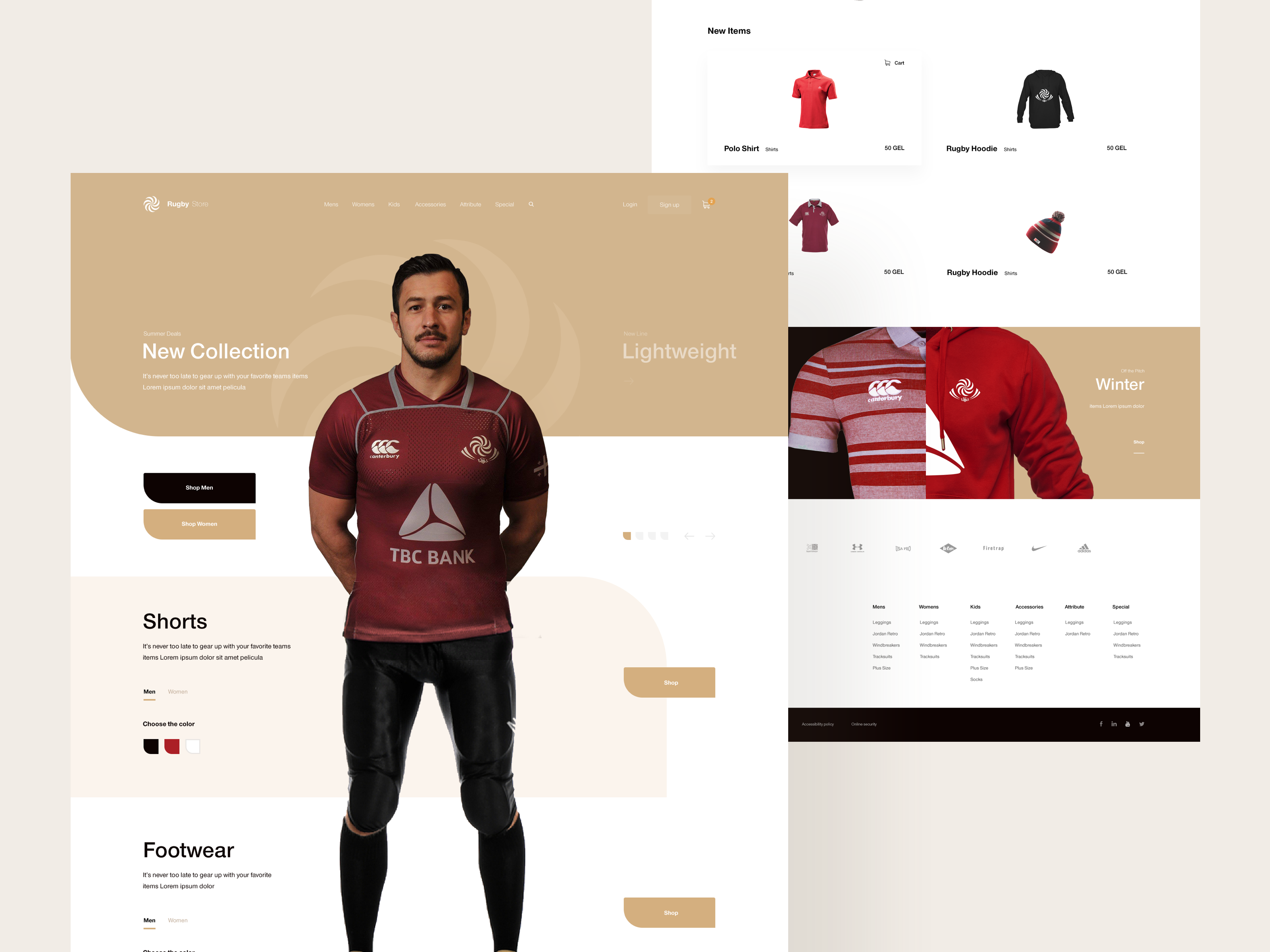 Rugby Store (Concept) by Sandro Tavartkiladze on Dribbble