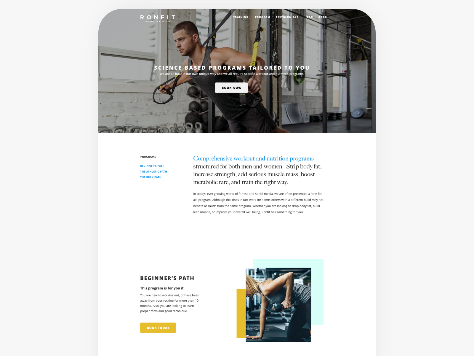 RONFIT | Workout Program Page UI Design by Daniel Na on Dribbble