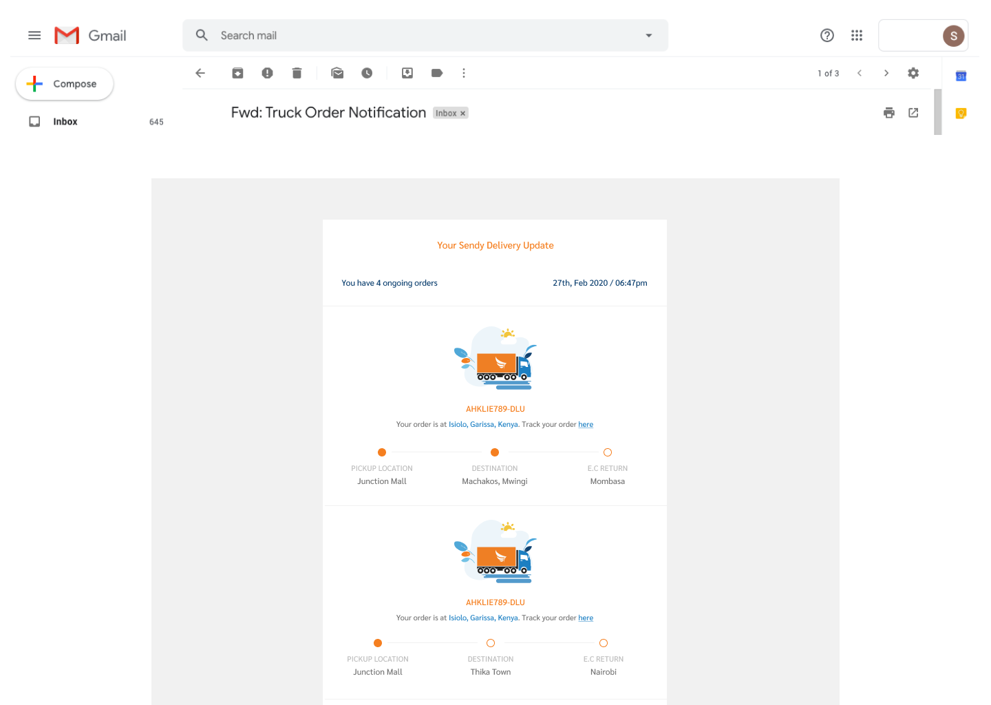 Email Update by Sharon Wangari on Dribbble