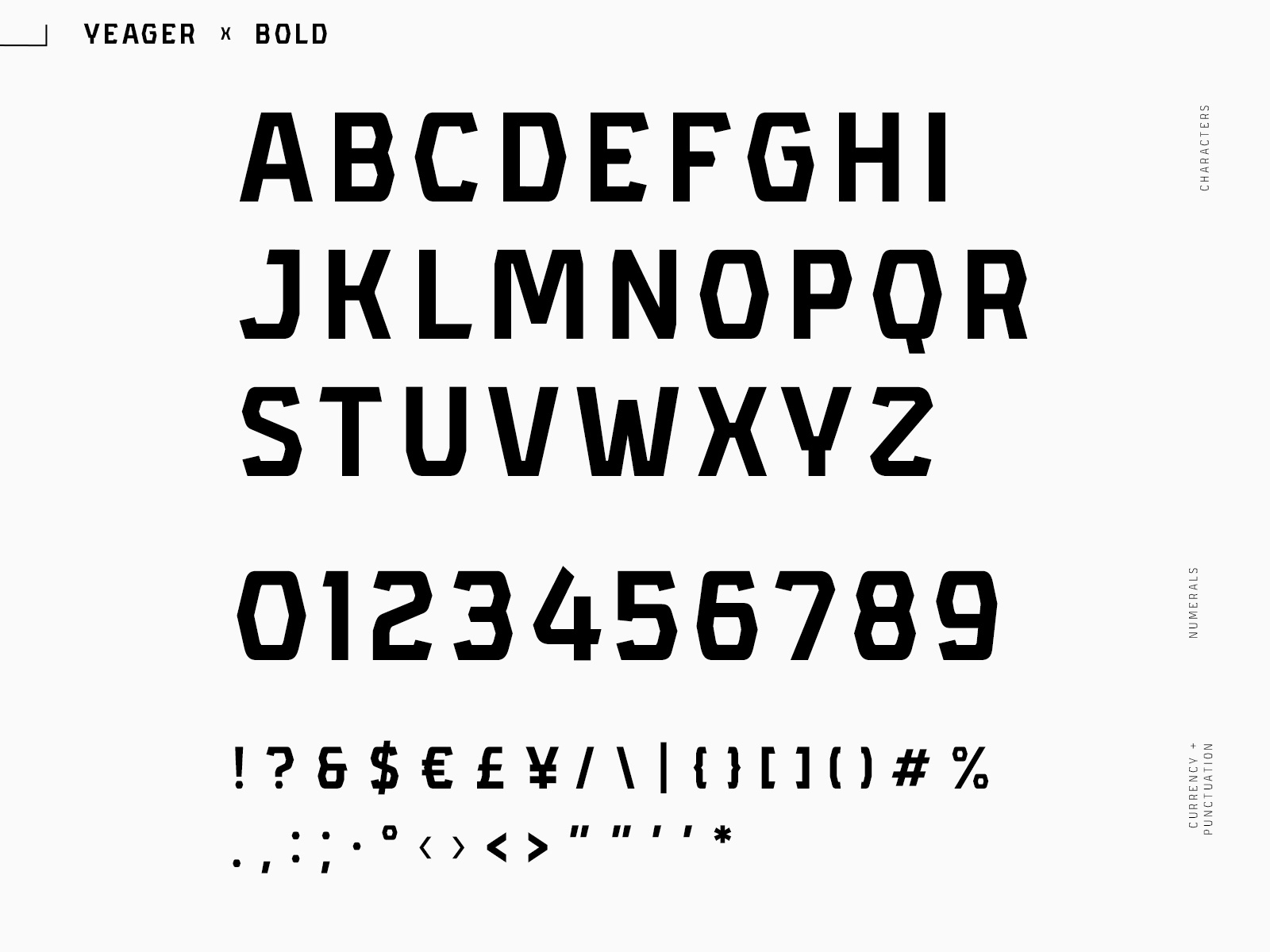Yeager | FREE Font | Weight Scale by Jeremy Nelson on Dribbble