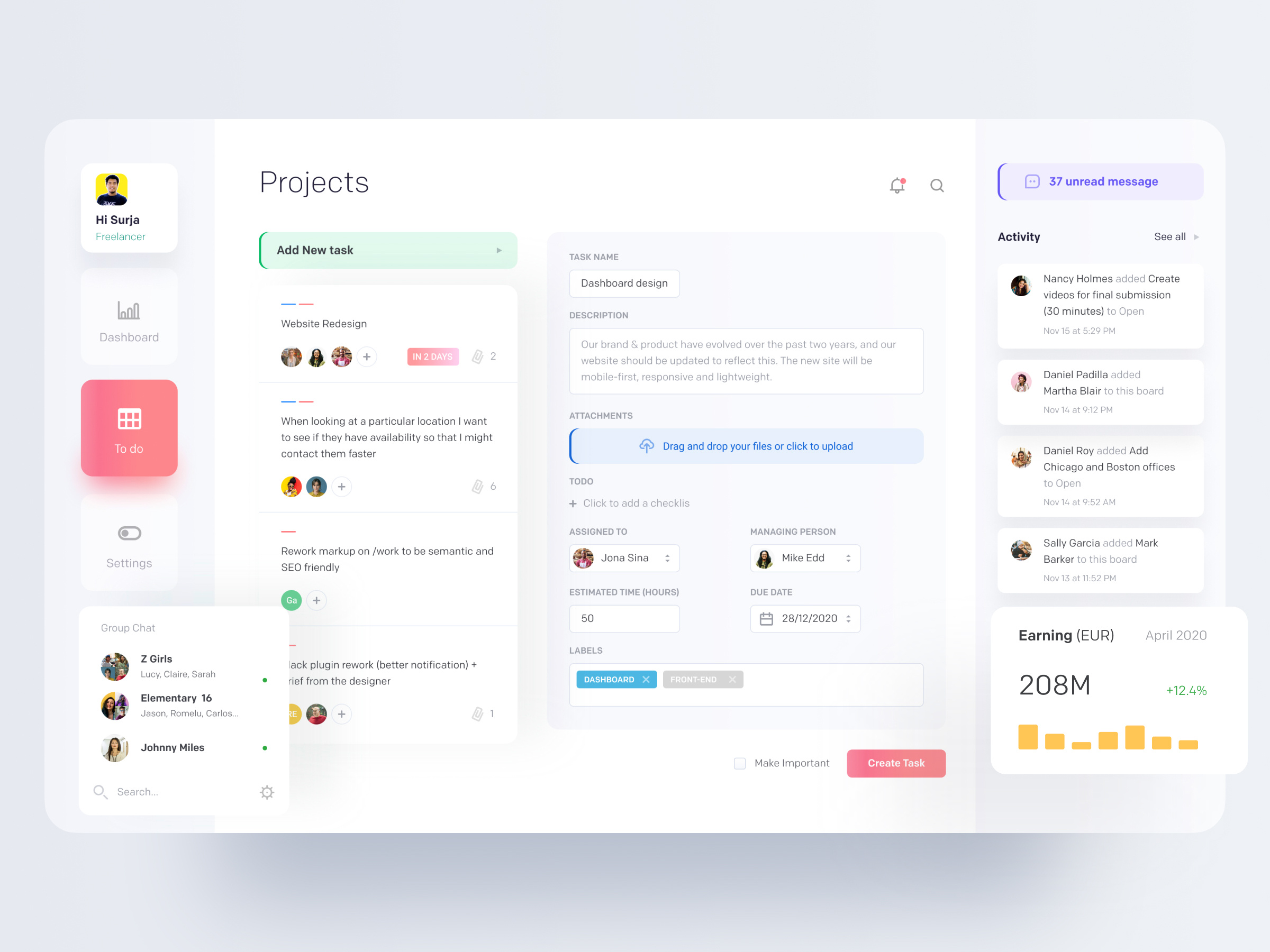 Task Management by Surja Sen Das Raj on Dribbble