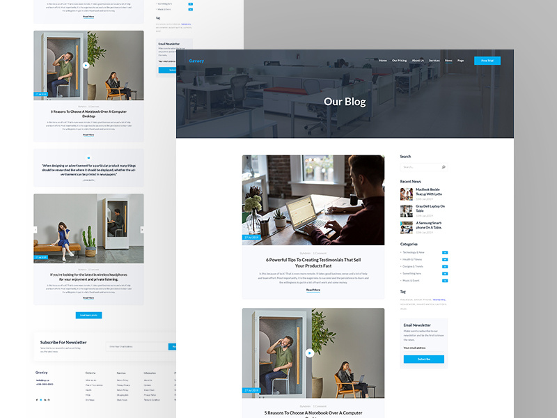 Free Blog Page by MD Rony Howladar ⭐ on Dribbble