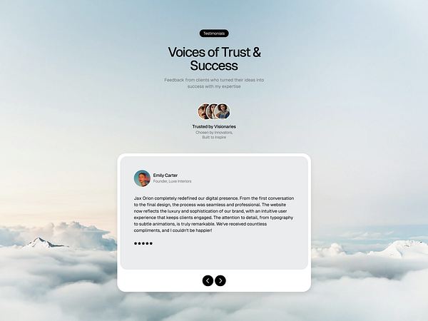Minimal Testimonial UI Design 🎨 by Tushar vaghasiya on Dribbble