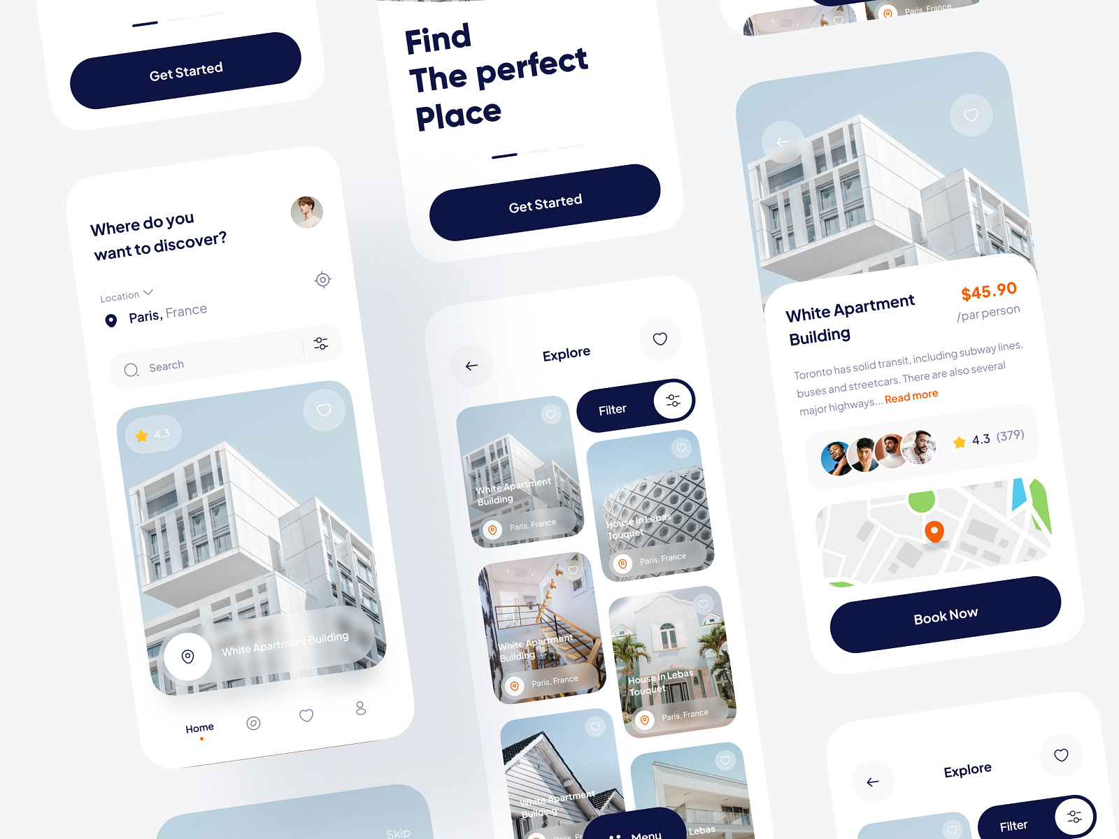 Real state app design by Finlay Studio for Ui Sharks on Dribbble