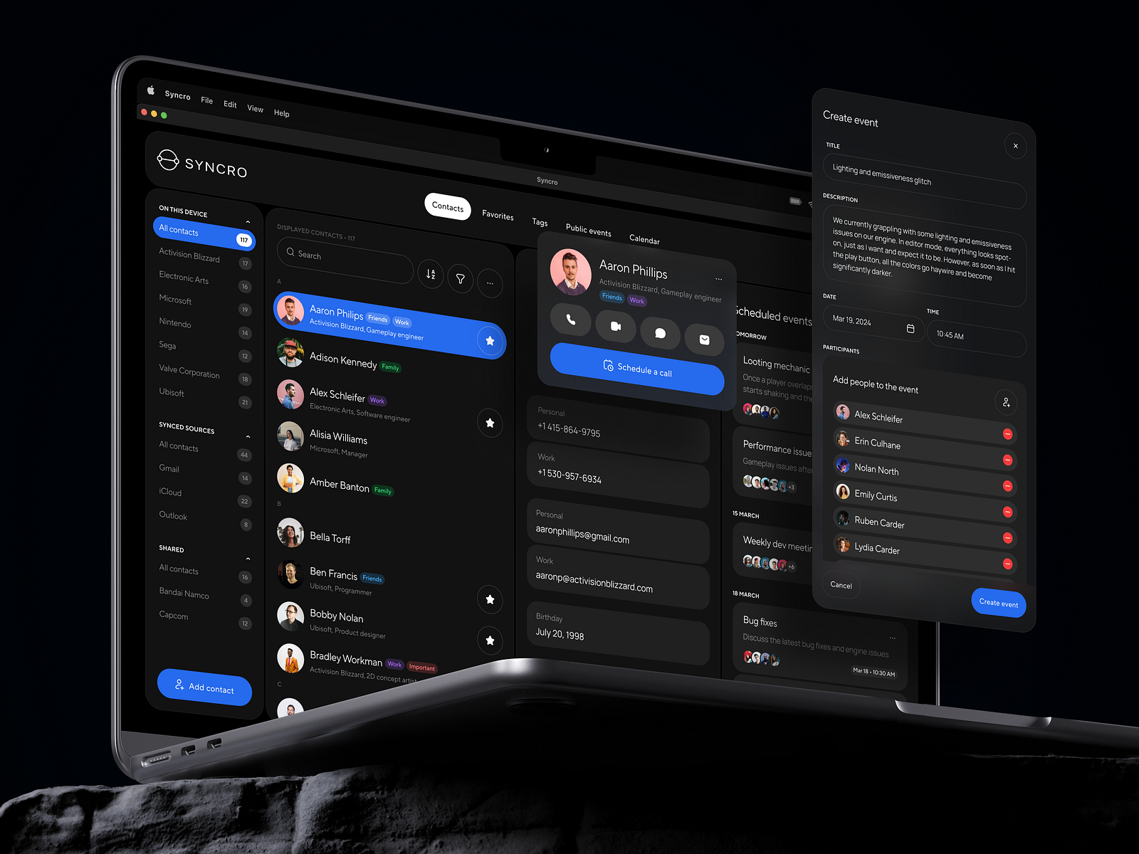 Contact Manager App Design Concept by Conceptzilla on Dribbble