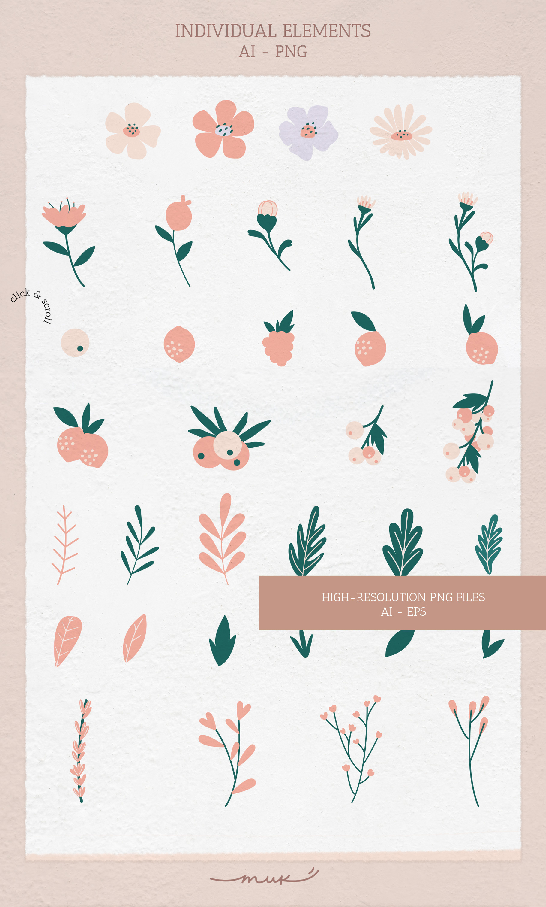CUTE NATURE COLLECTION by Manuela Rojas on Dribbble