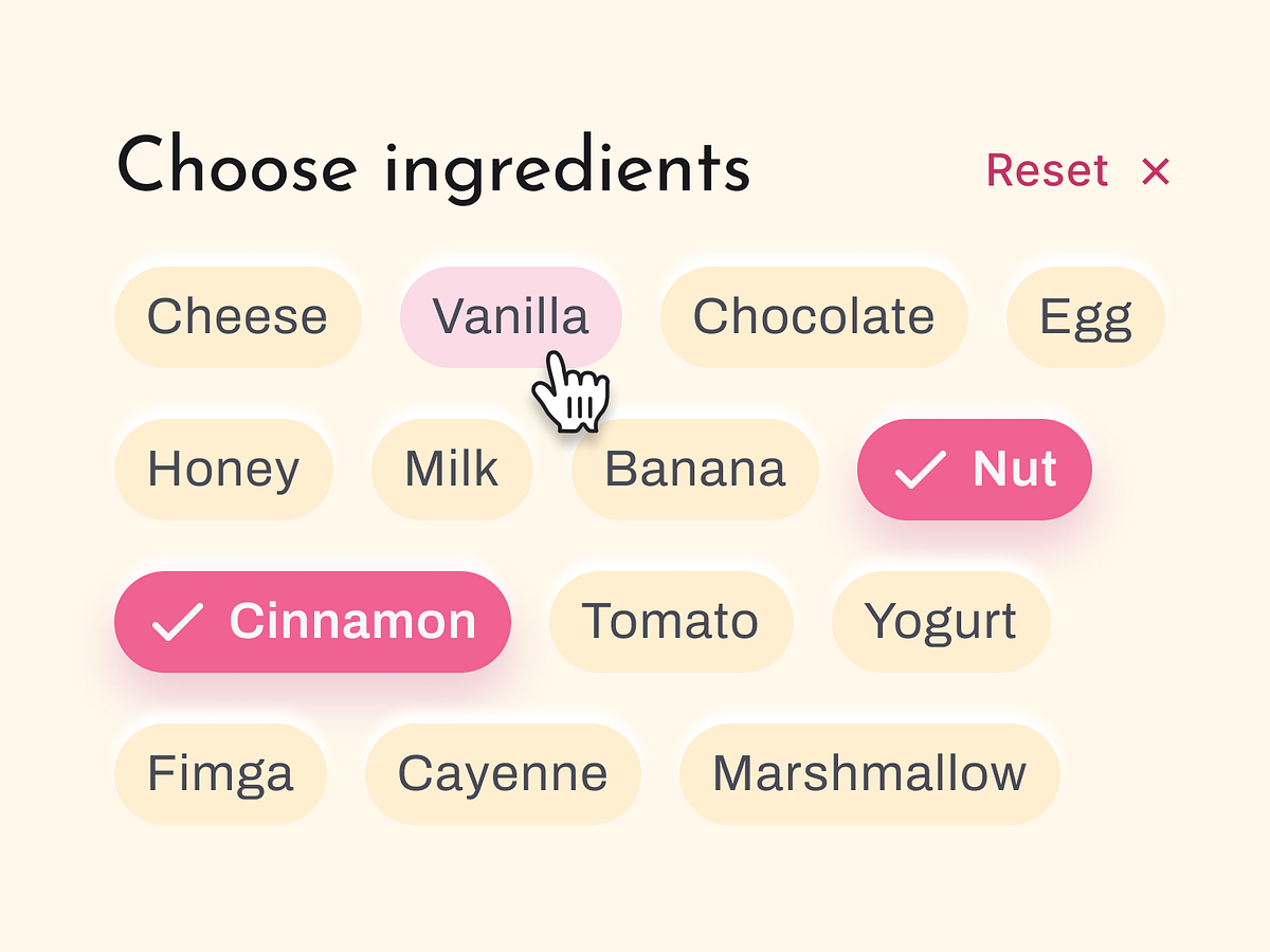 Chips React component styled in Figma by Roman Kamushken for Setproduct ...