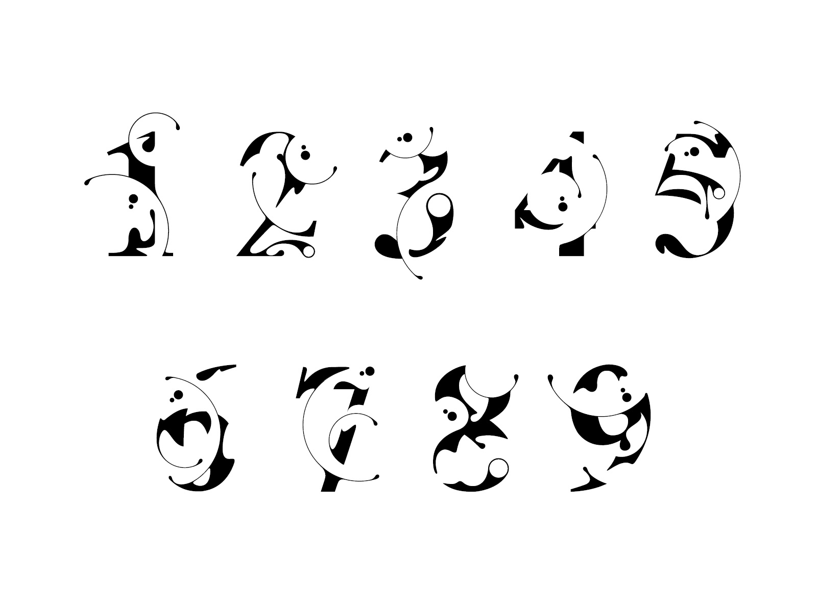 Varsity Numbers & Glyphs by Luke Bennis on Dribbble