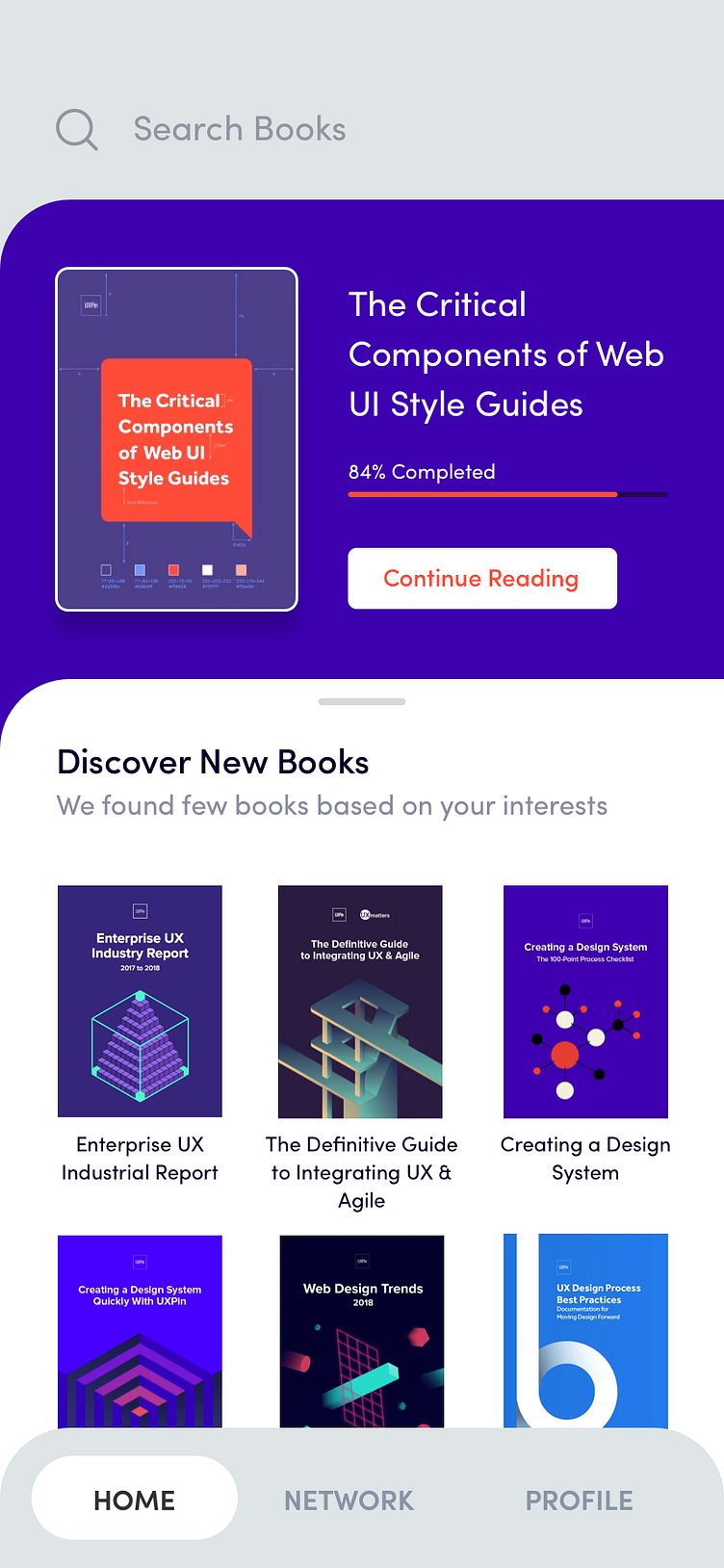 Book Reader App UI Design by Abdullah Noman → ️ Hire Now for Italica ...