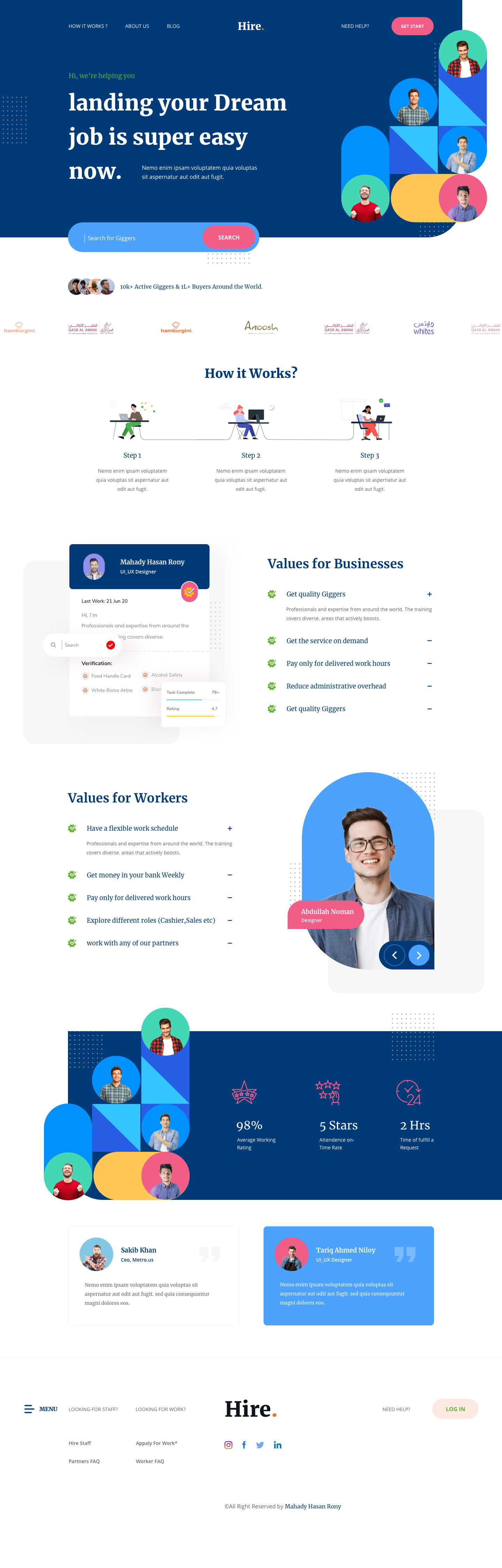 Hiring platform web exploration v3 by Mehedi Hasan Roni on Dribbble