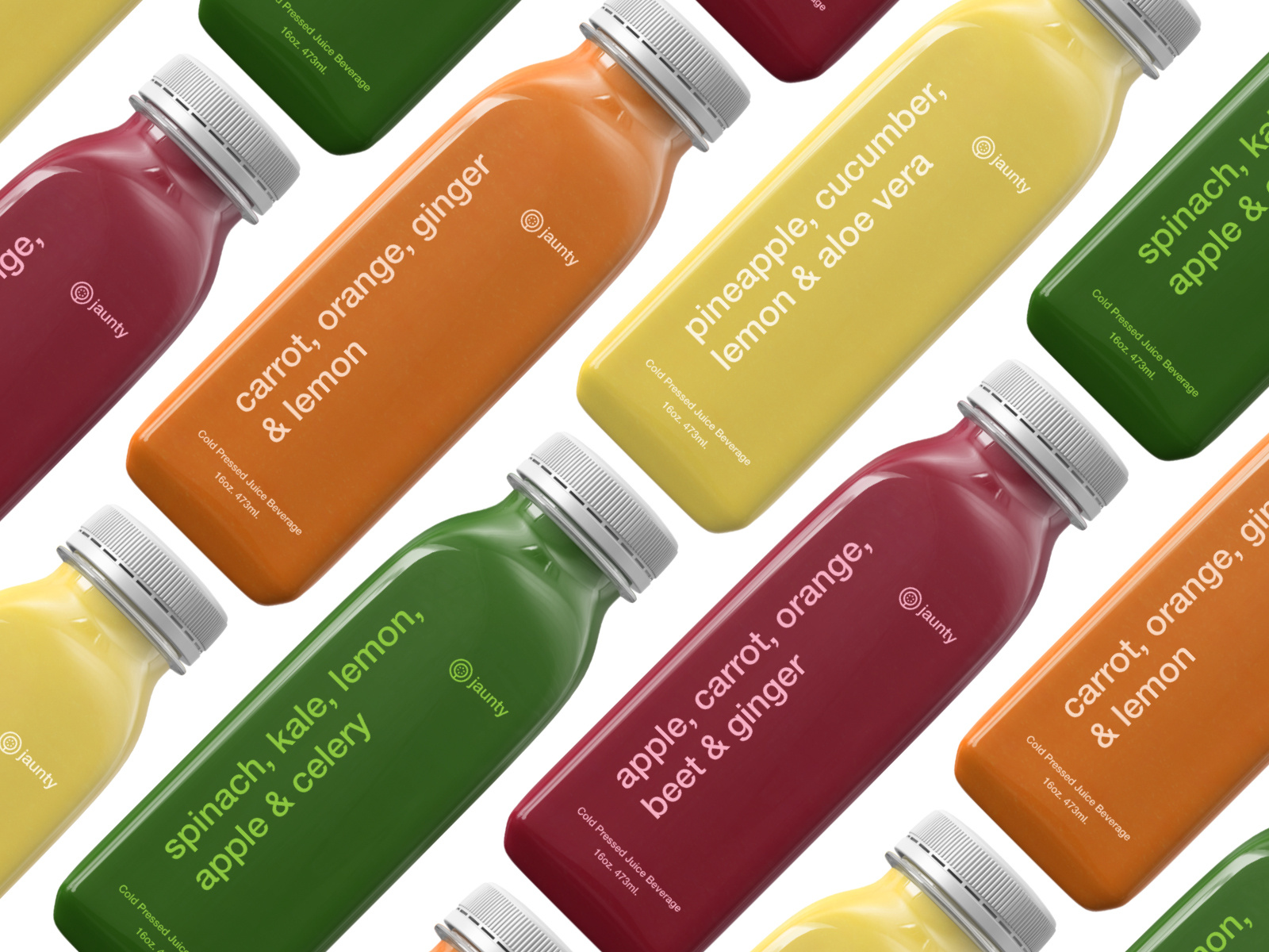 jaunty logo and bottle design by Lucas Fields on Dribbble