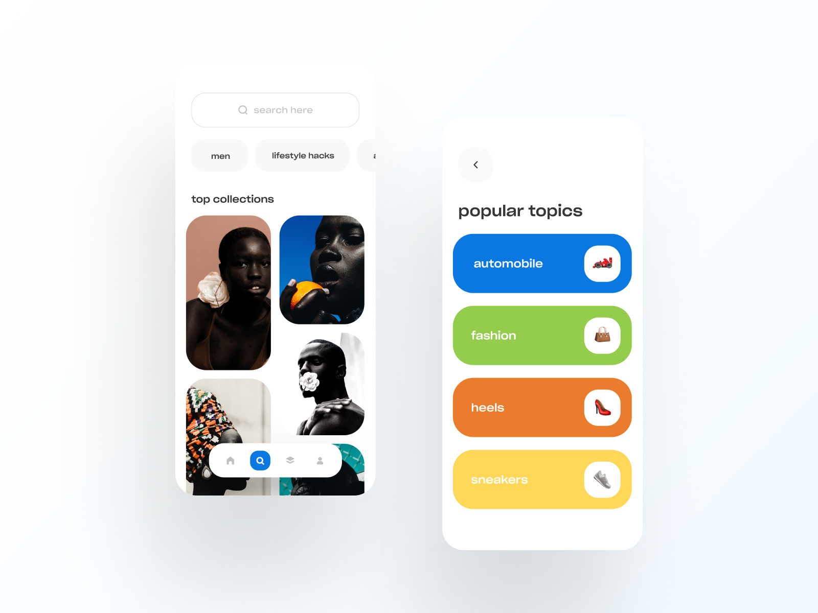 Photo Collection App | Minimal App Design by Aman Singh on Dribbble