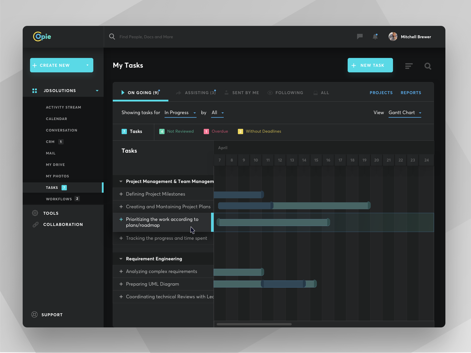 Opie: Task Management Software for Remote Teams by Adam Ciesla for ...