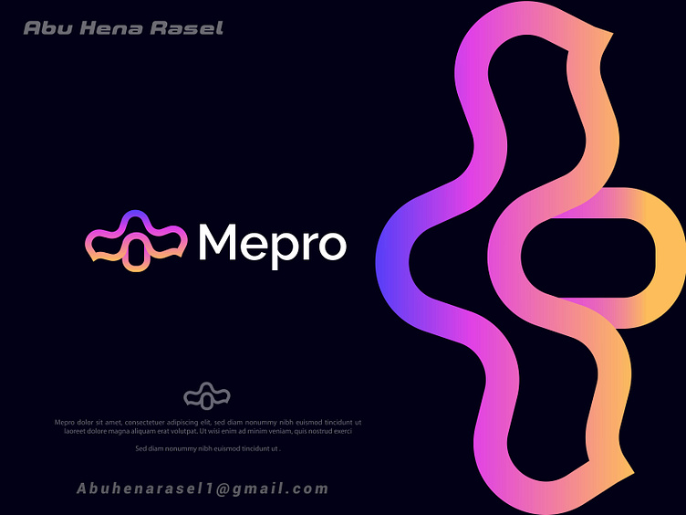 Mepro - Modern Letter Logo Design by Abu Hena Rasel on Dribbble