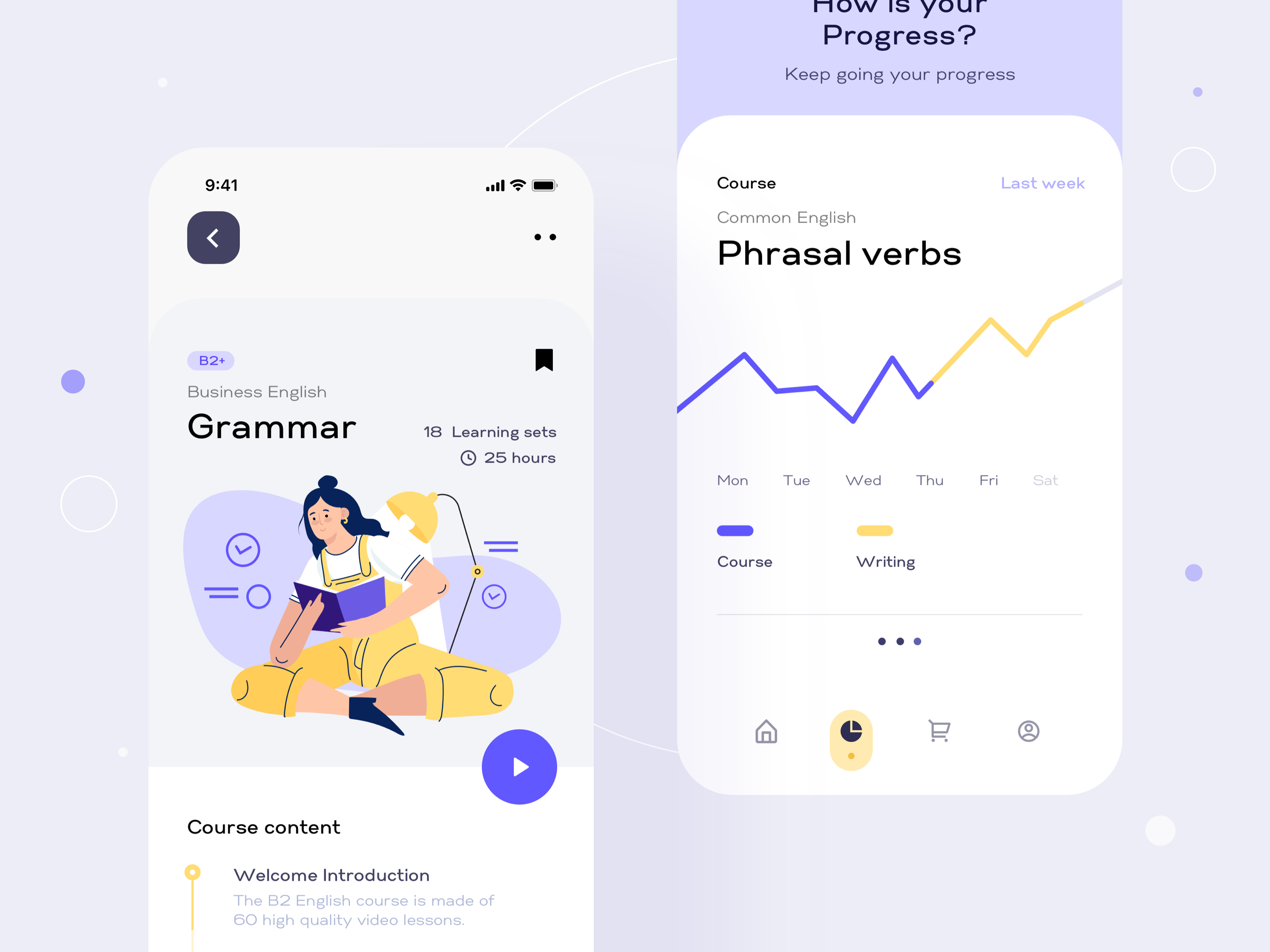 Learning Language Mobile App UI by Michel Achkar on Dribbble