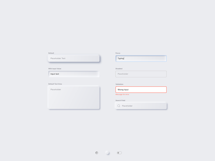Neumorphism Input Fields by Ricardo Gerstl on Dribbble