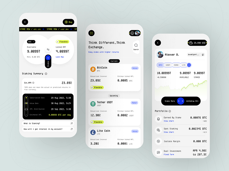 Crypto Staking App by MindInventory UI/UX for MindInventory on Dribbble