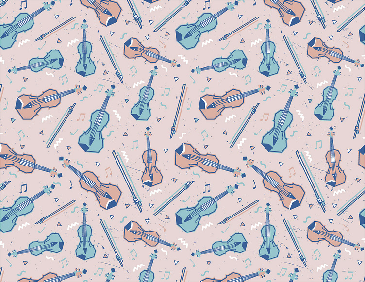 Violin Pattern for download by German P. Díaz on Dribbble