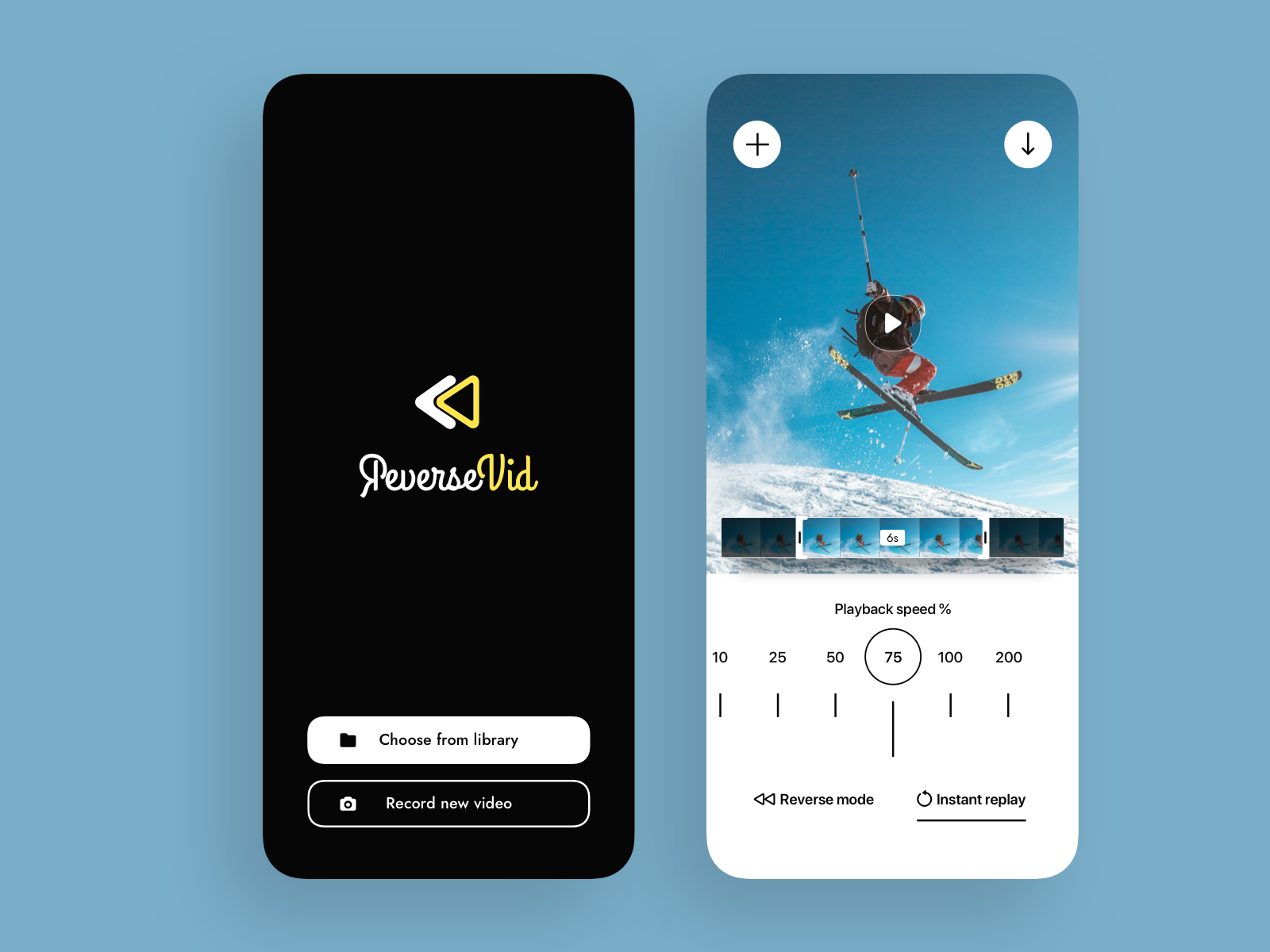 Reverse Vid: Play It Backwards by Igor Savelev on Dribbble