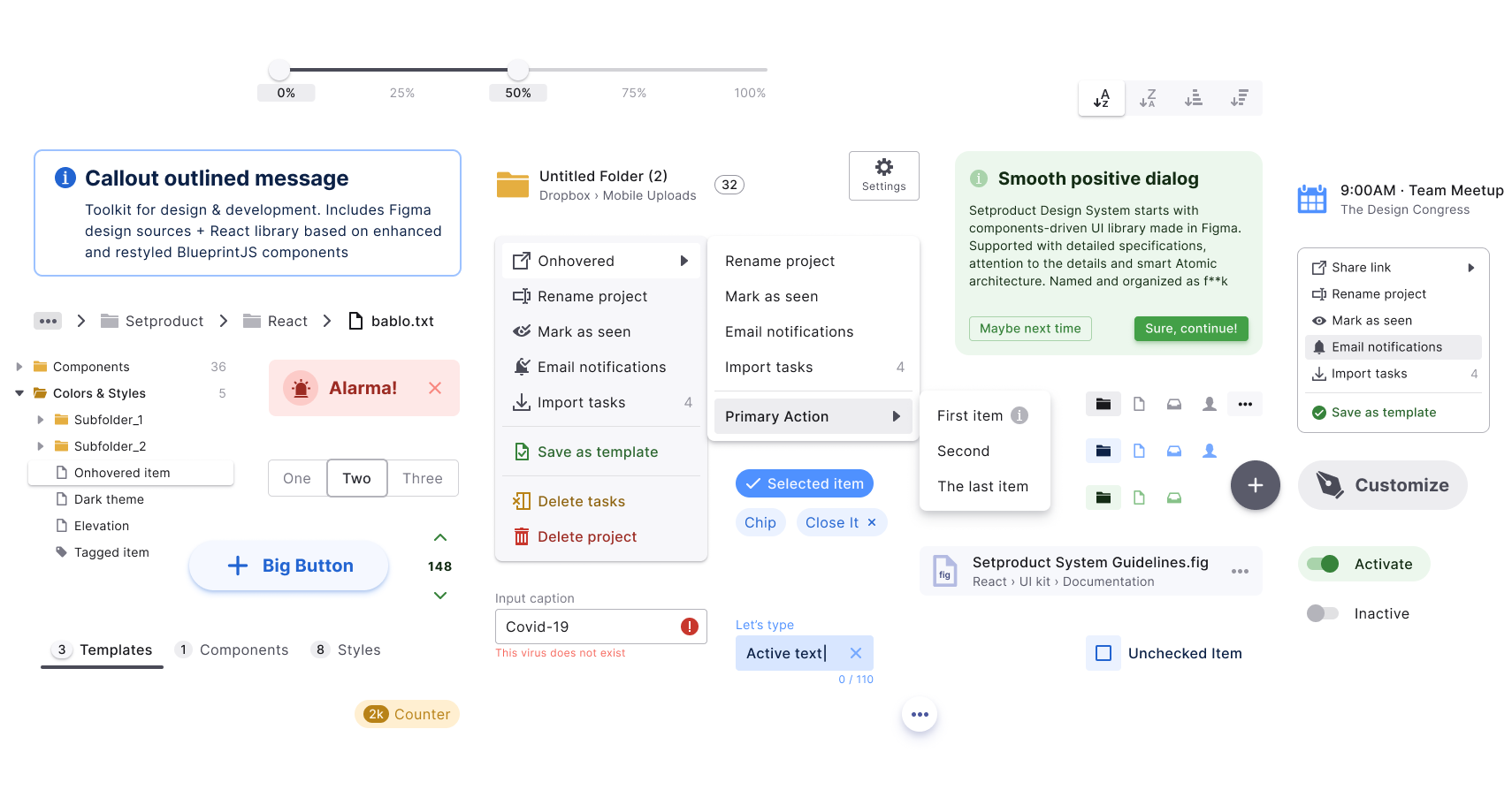 Figma & React components - Segmented tabs by Roman Kamushken for Setproduct on Dribbble