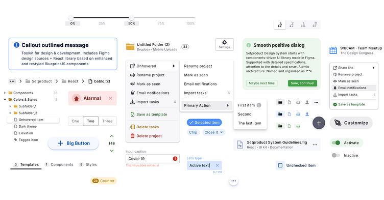Figma & React components - Segmented tabs by Roman Kamushken for ...
