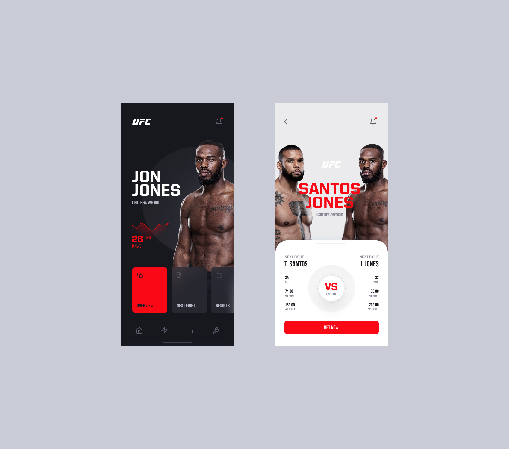 UFC Redesign Concept by Lukasz Jackiewicz for visux on Dribbble