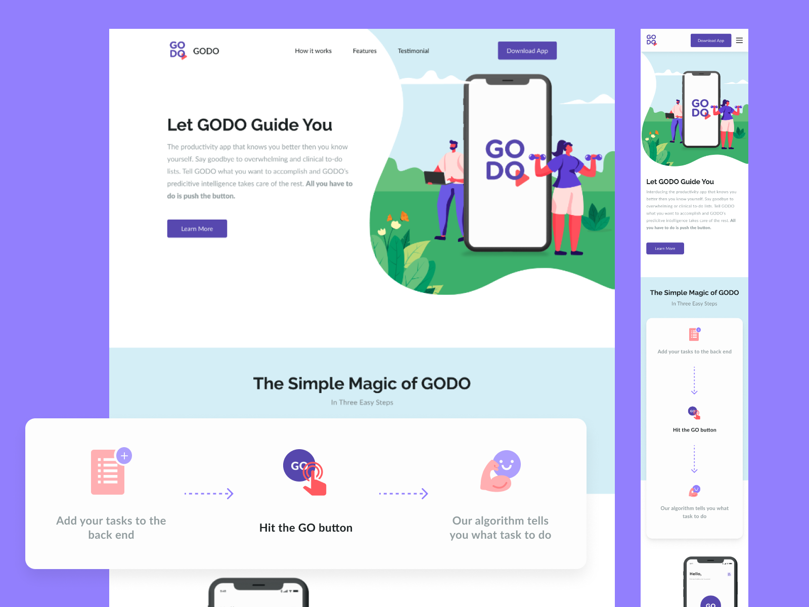 GODO Landing Page by Muhammad Abdurrahman on Dribbble