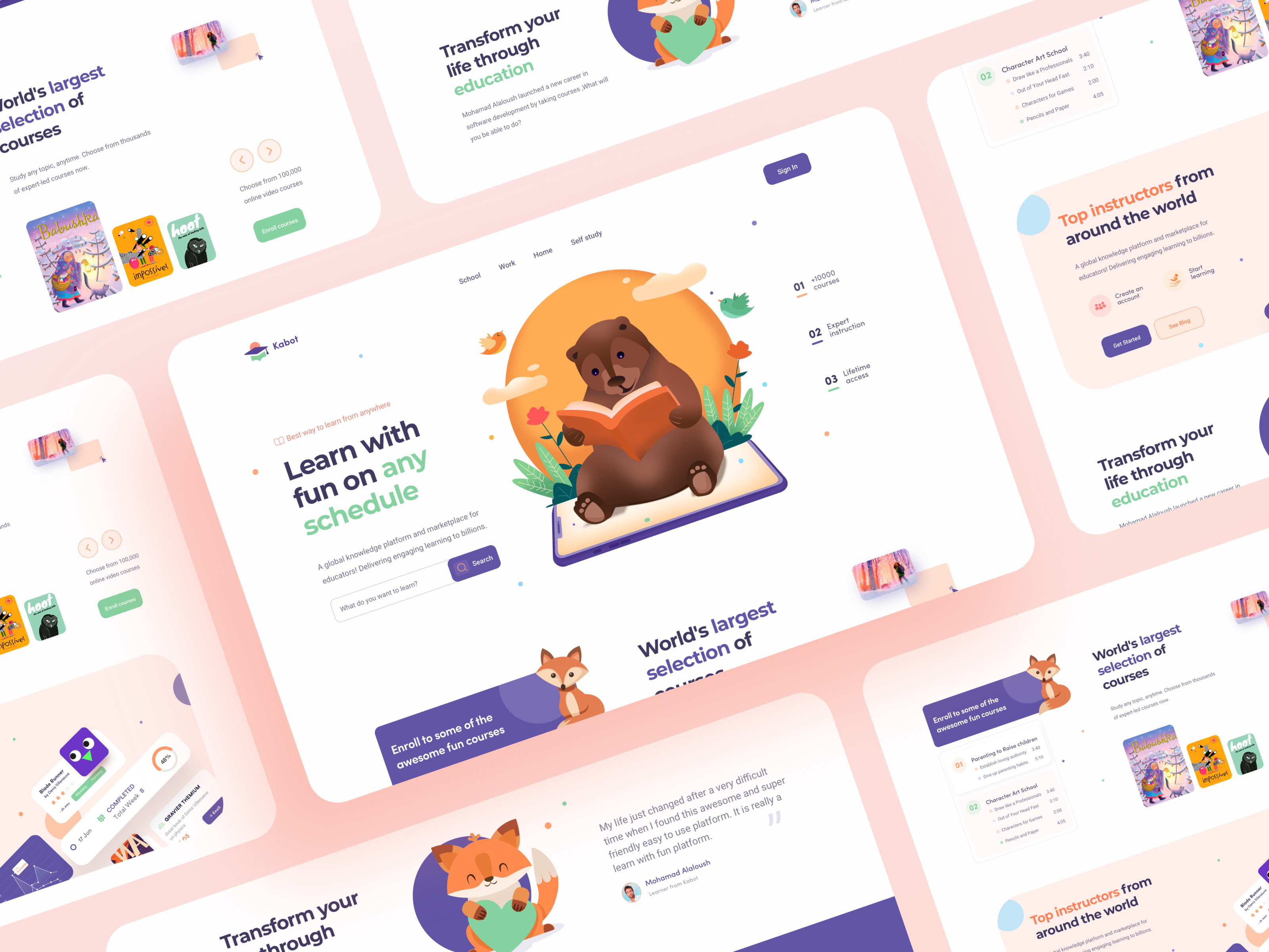 Learning Platform Web Design by Zuairia on Dribbble
