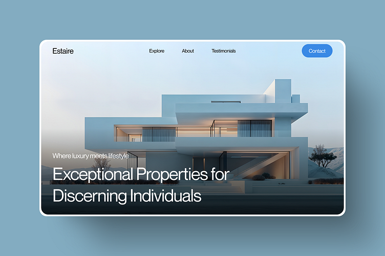 Real Estate Website Hero Section by Shubh Srivastava on Dribbble