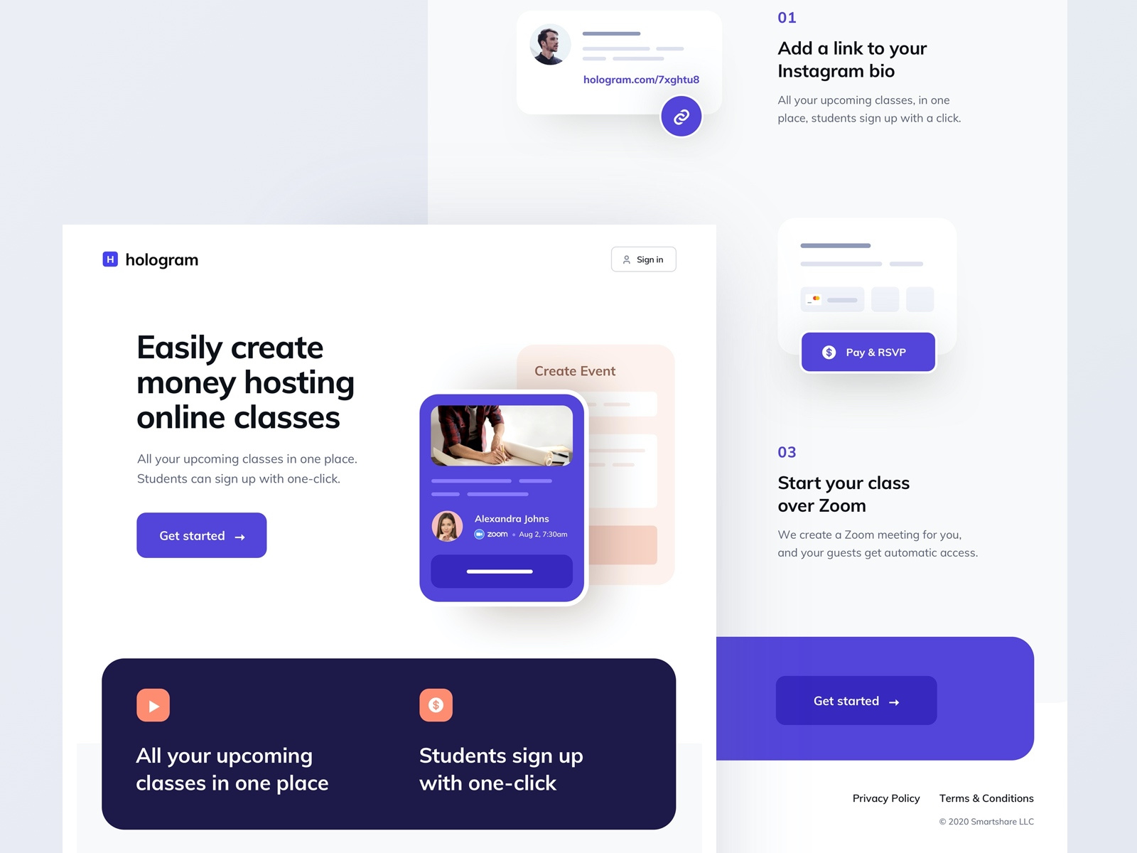 Hologram website by Vishnu Prasad V P on Dribbble