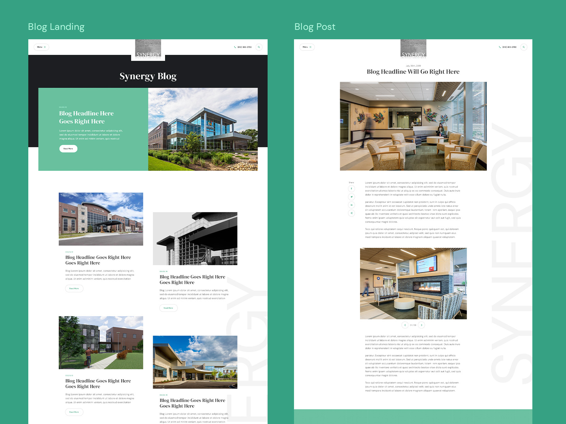 Synergy Architecture Studio Website by Mike Delsing on Dribbble