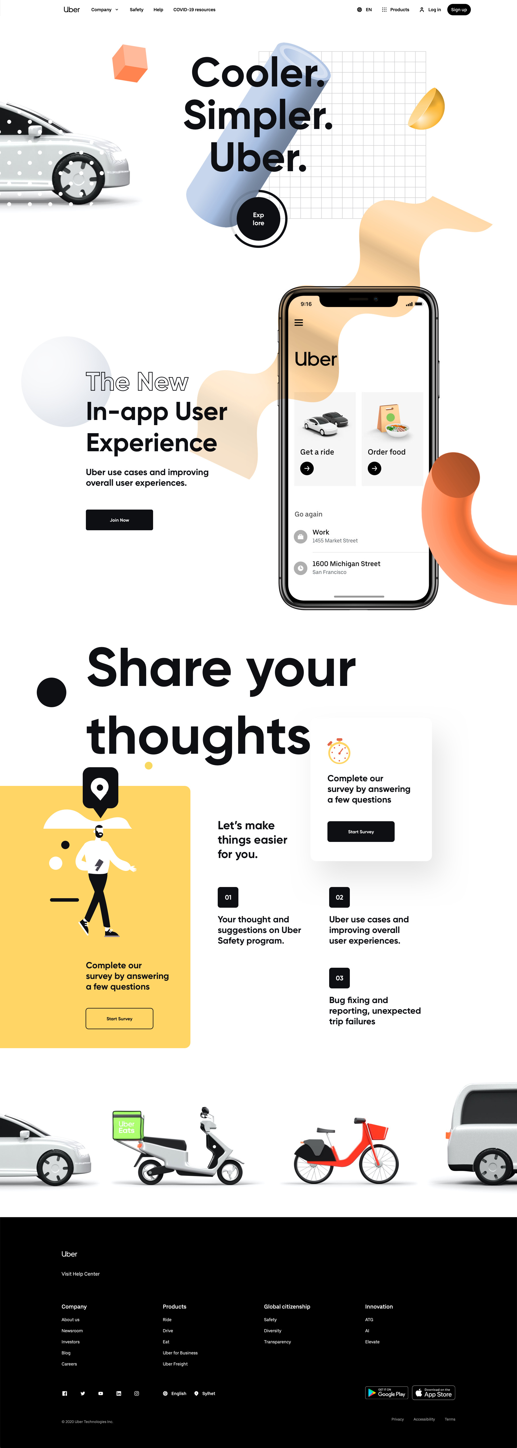 Uber Survey Result Page - Website UI Design by Ali Sayed on Dribbble