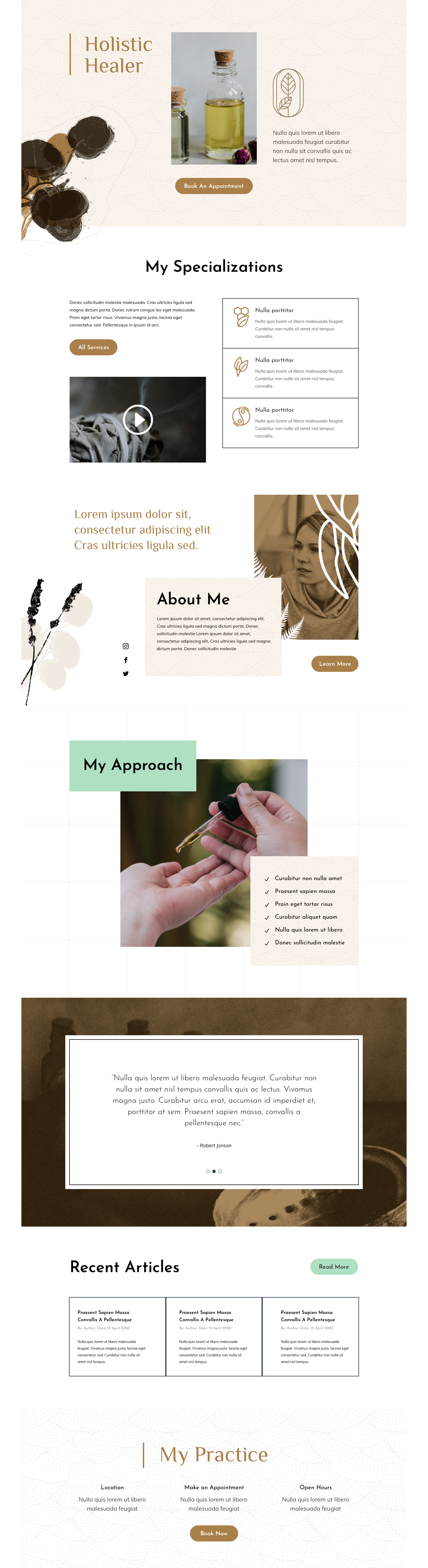 Holistic Healer Website Design For Divi by Sayeed Ahmad for Elegant ...