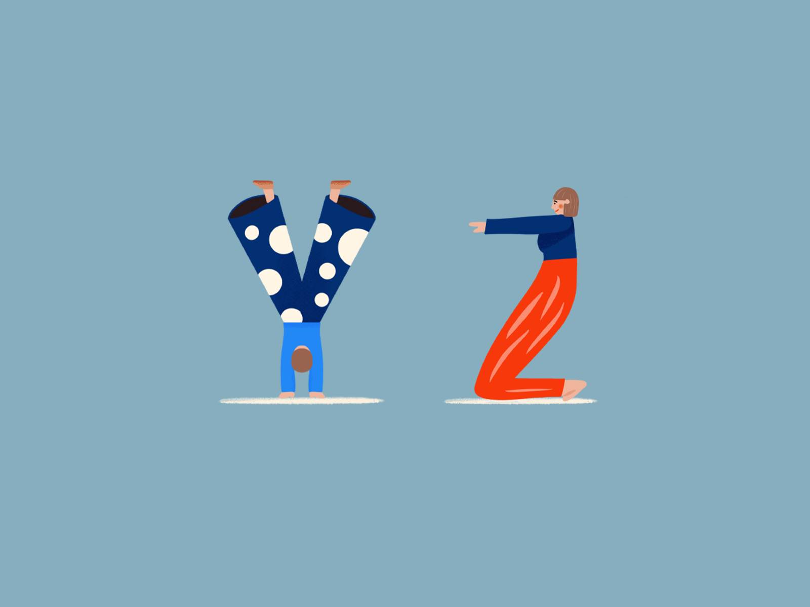 Human Alphabet Illustration by Joanna Varró on Dribbble