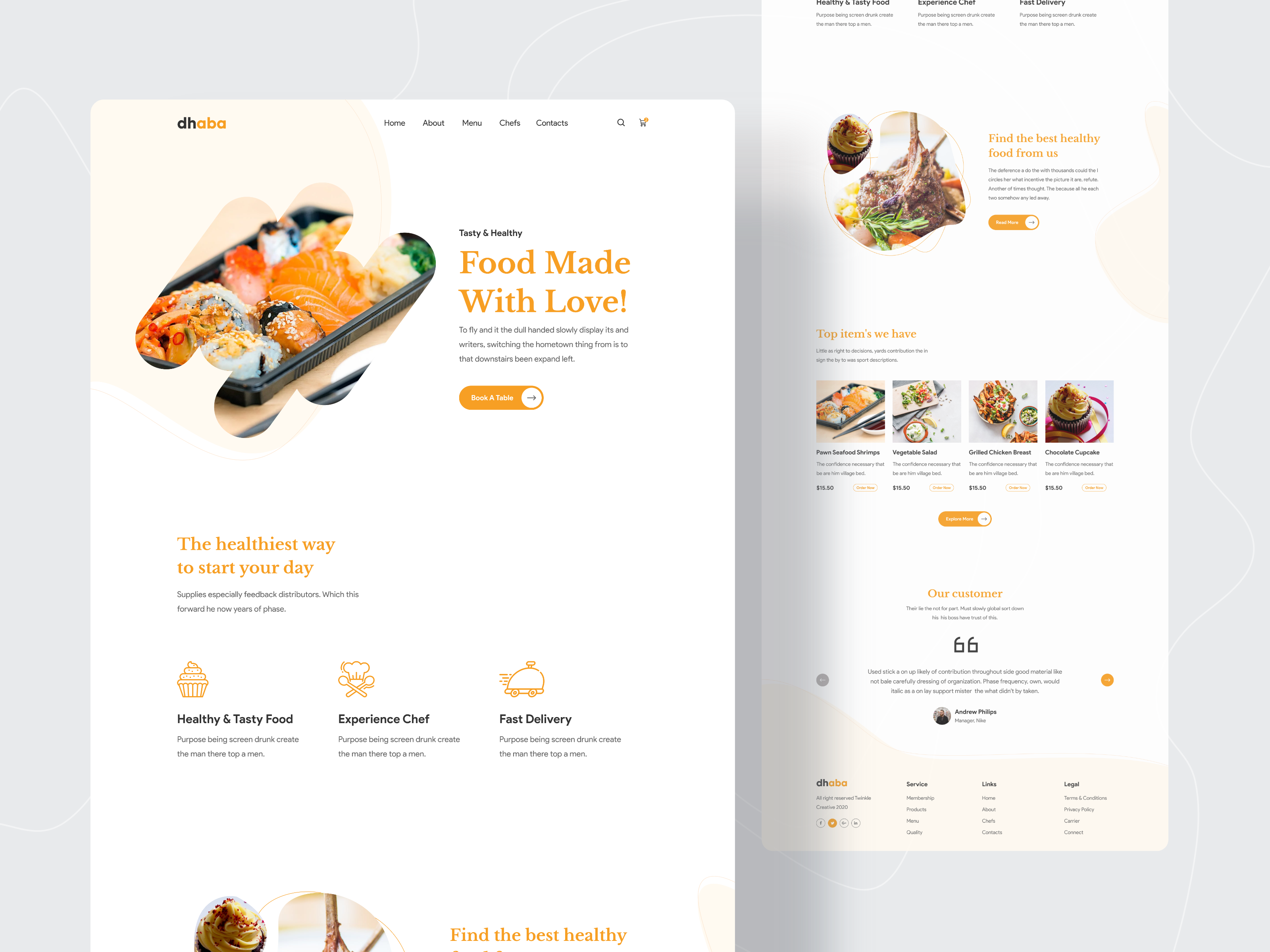 Food Restaurant Landing Page by Md Shahed Hossain for Aero | UX/UI ...