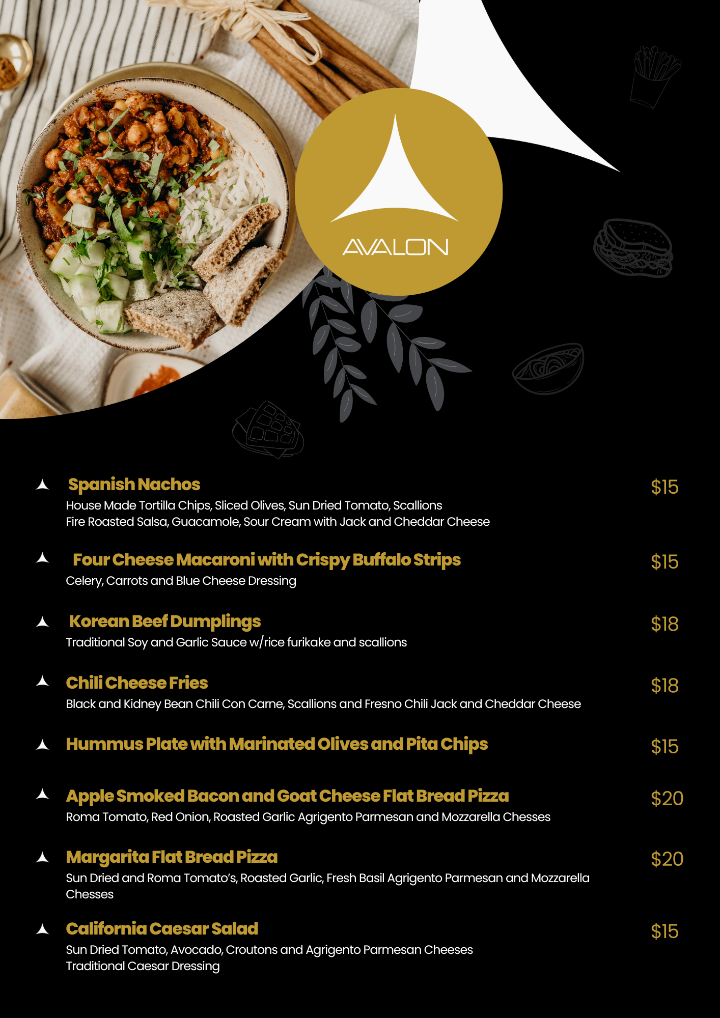 Avalon Brochure Menu Design by hasan aslam on Dribbble