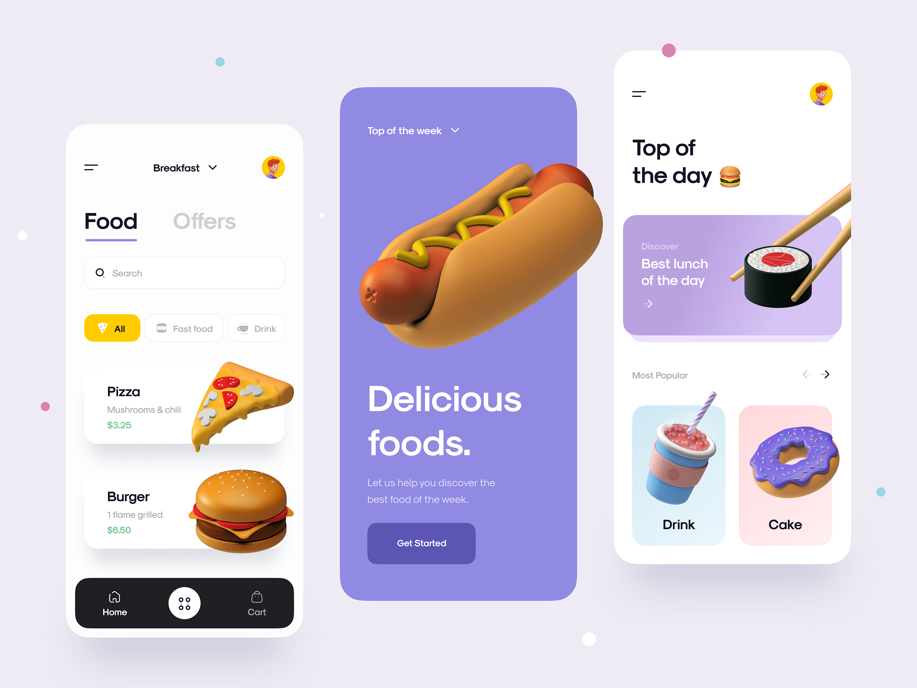 Food App 🍔🍱🍖🍻 by Tran Mau Tri Tam on Dribbble