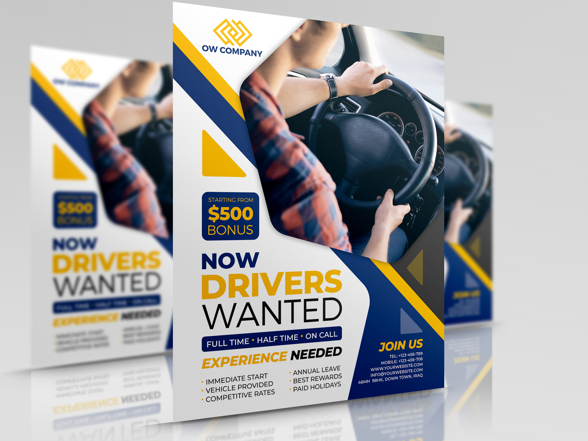 Drivers Wanted Flyer Template by OWPictures on Dribbble