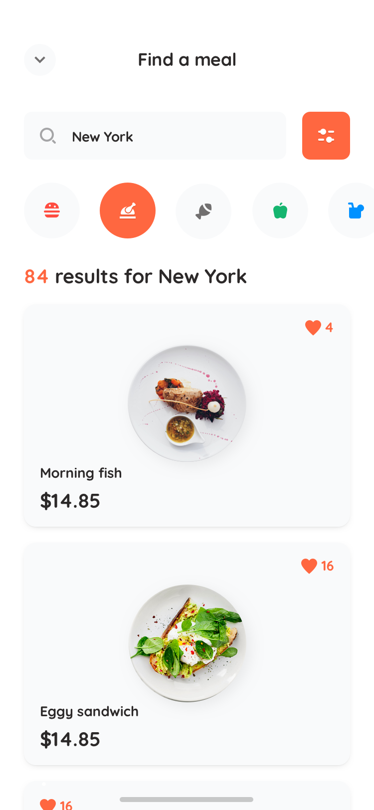 Snackit - order and search by Maciej Karolczak on Dribbble