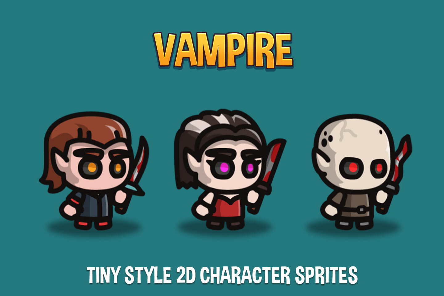 Vampire Tiny Style 2D Sprites by 2D Game Assets on Dribbble