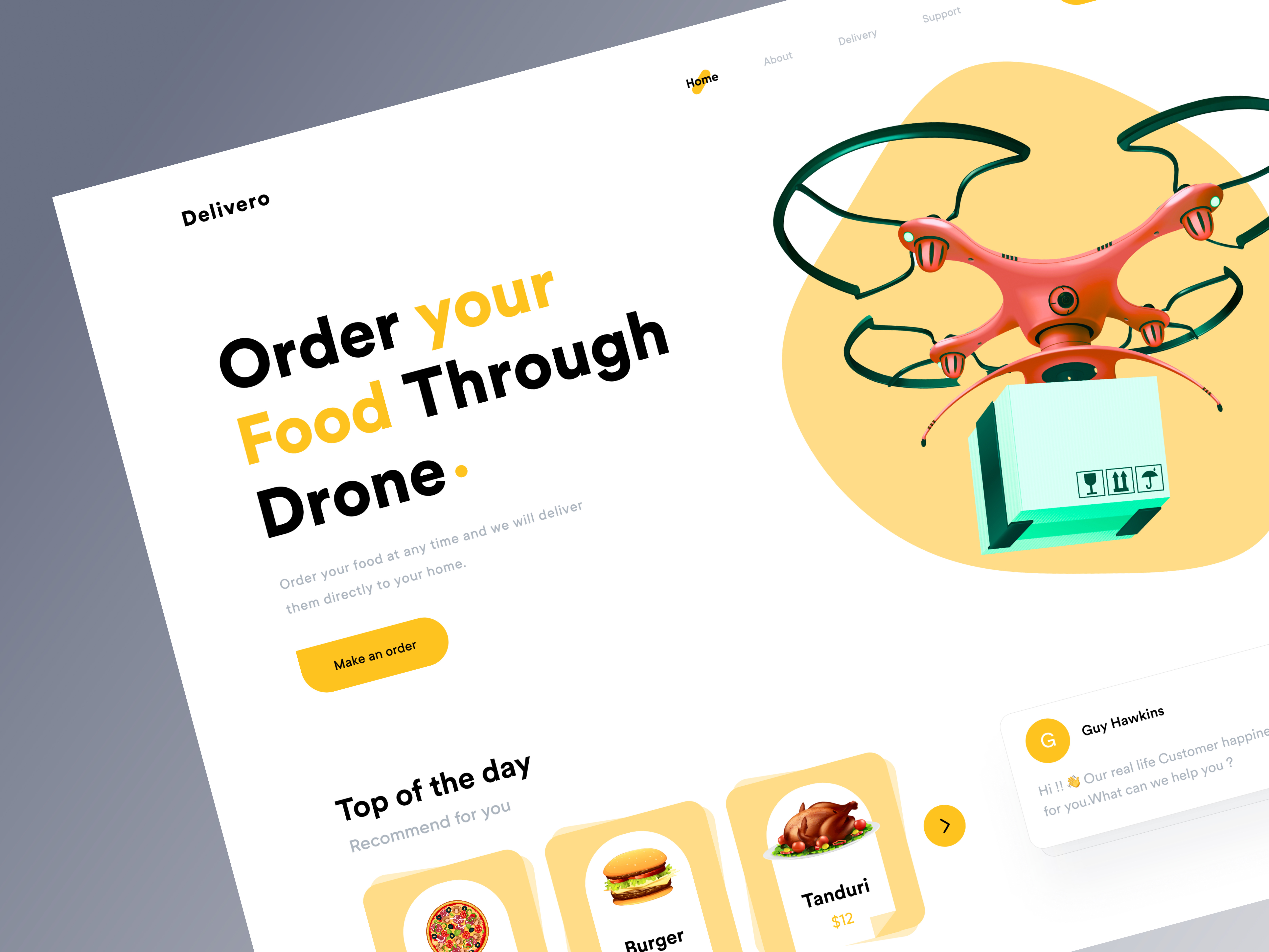 Food Delivery - Web Design by Ahsanul Islam Tapadar on Dribbble