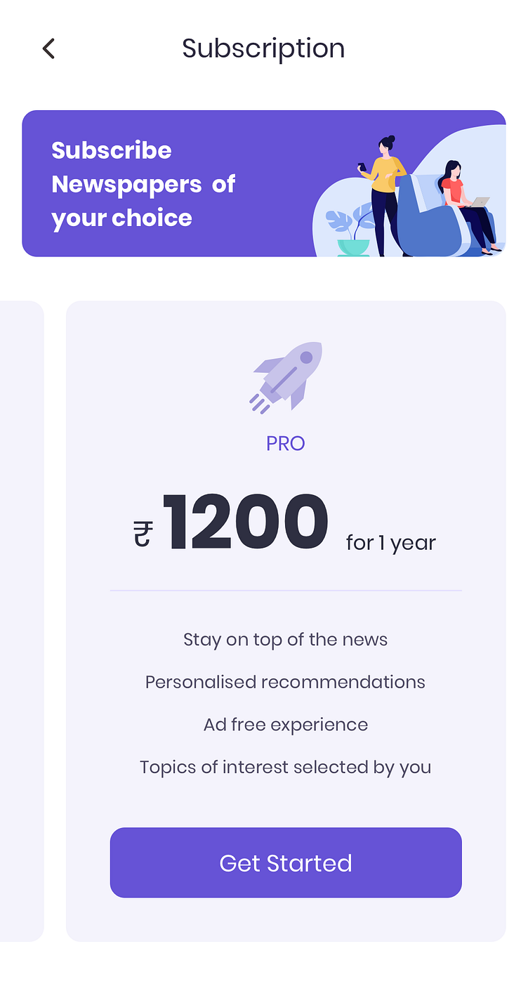 Premium subscription plan screen by Shreyash Barot on Dribbble