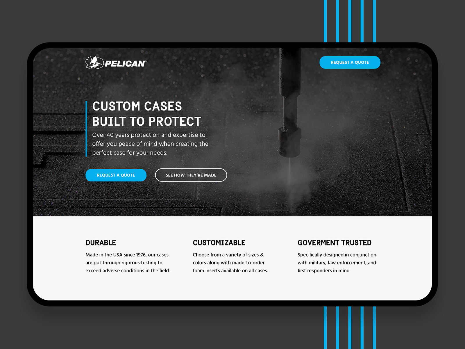 Landing Page | Custom Case Lines by Jess Browder for Directive on Dribbble