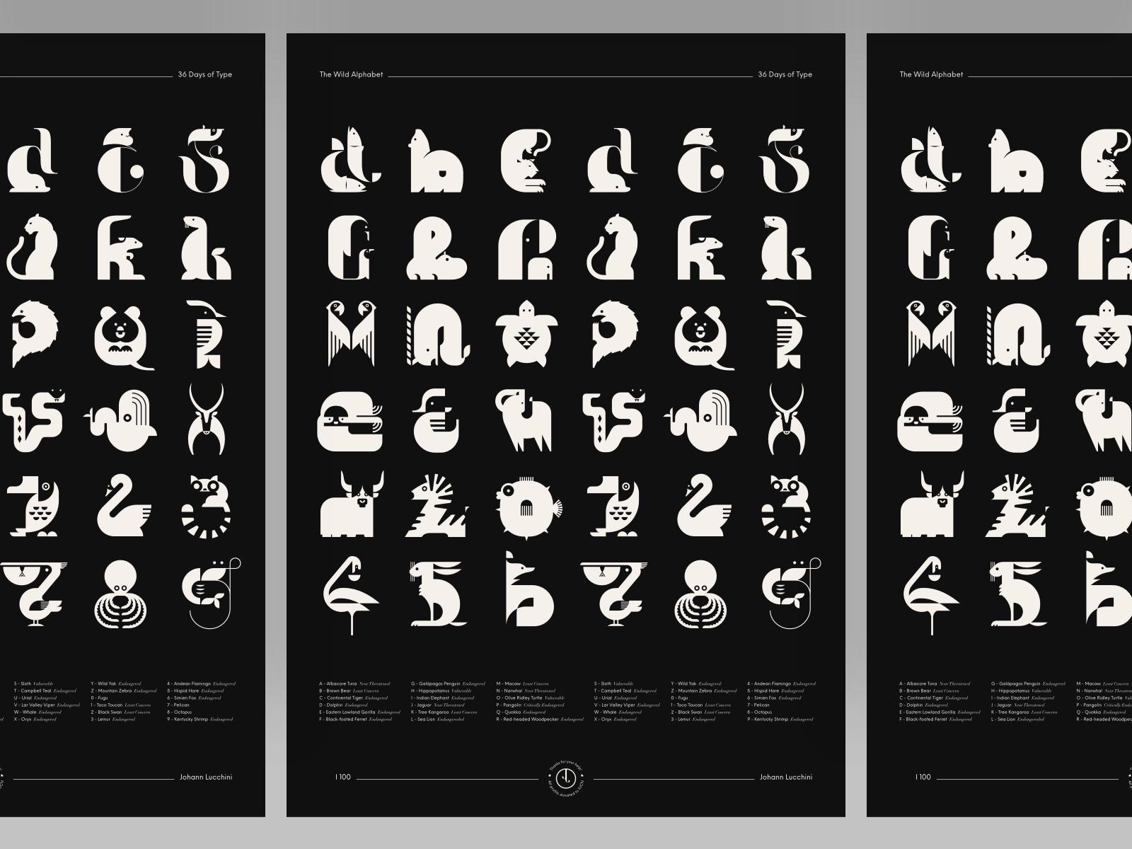 The Wild Alphabet Poster by Lucchini Johann on Dribbble