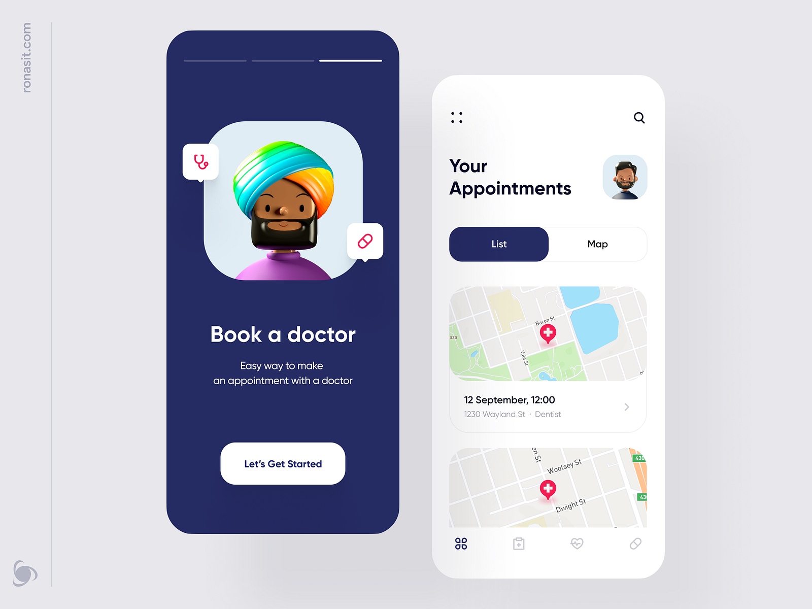 Appointment Scheduling Mobile App Design Concept by Dmitry Lauretsky ...